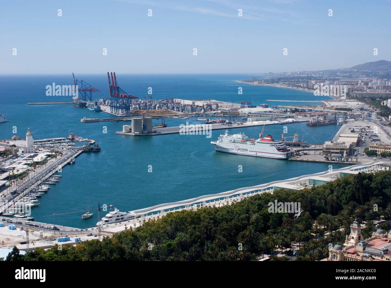 Docks in Malaga, Spain Stock Photo - Alamy