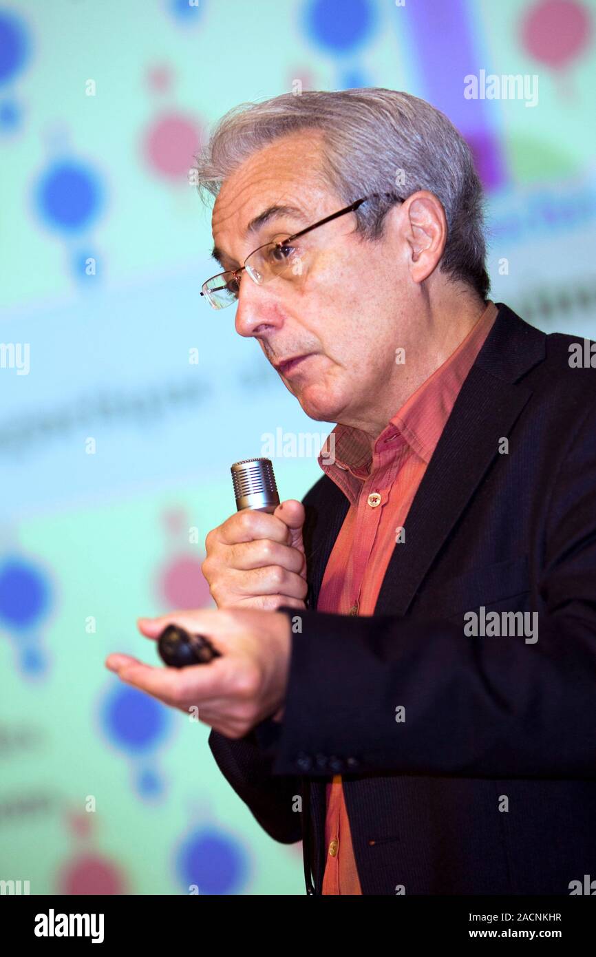 Albert Fert (born 1938). Portrait of the French physicist Albert Fert ...