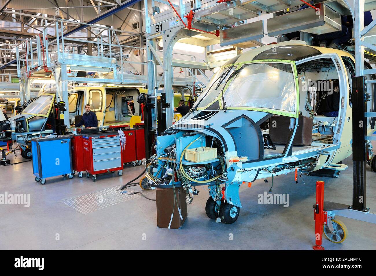 Helicopter manufacturing plant. Eurocopter AS365 Dauphin (Dolphin ...