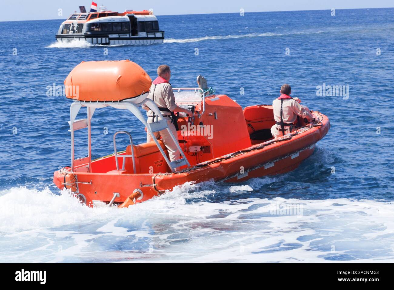 Abandon Ship Drill. Lifeboat. This vessel, for use in an emergency if ...