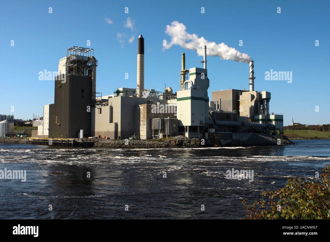Paper Mill Canada, New Brunswick, The City of Saint John Stock Photo ...