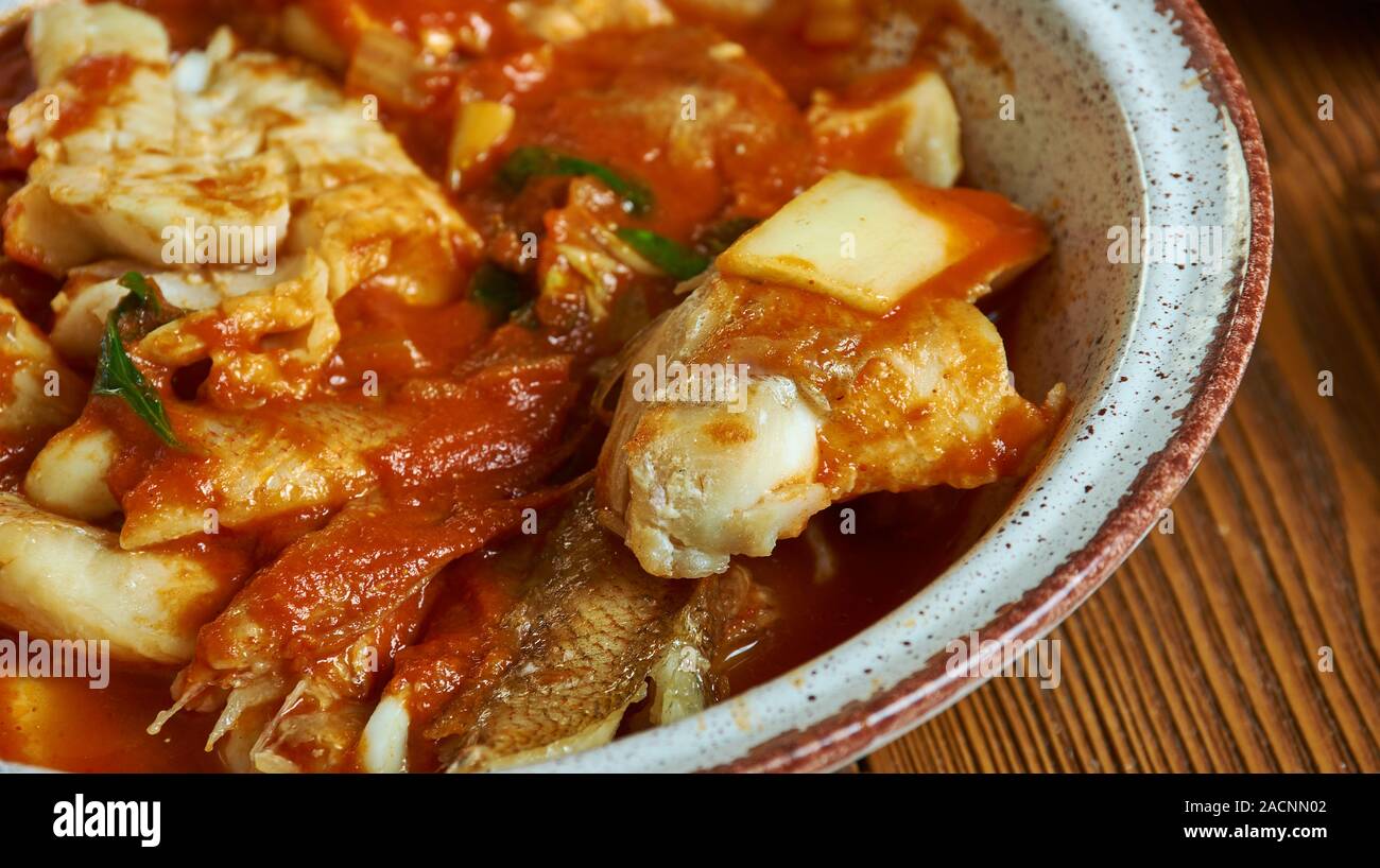 Makayabu, Salted cod with sautted vegetable, Congolese cuisine ...