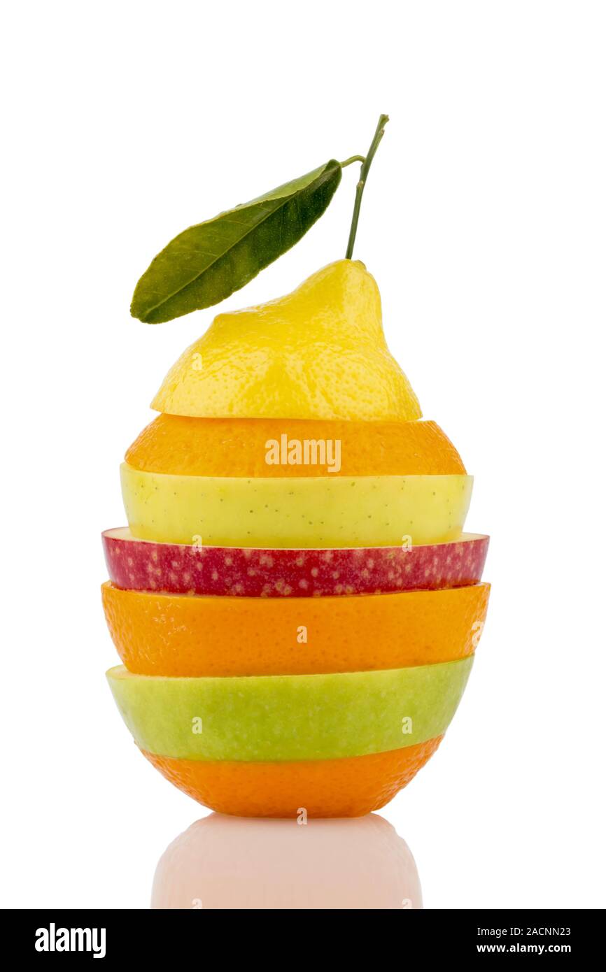 Different slices of fruit Stock Photo - Alamy