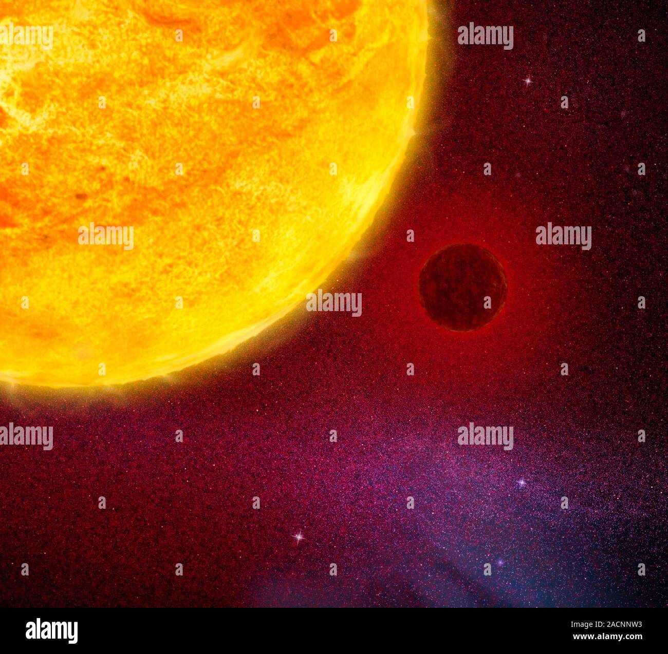 Nemesis star. Computer artwork of the star Nemesis, a hypothetical ...