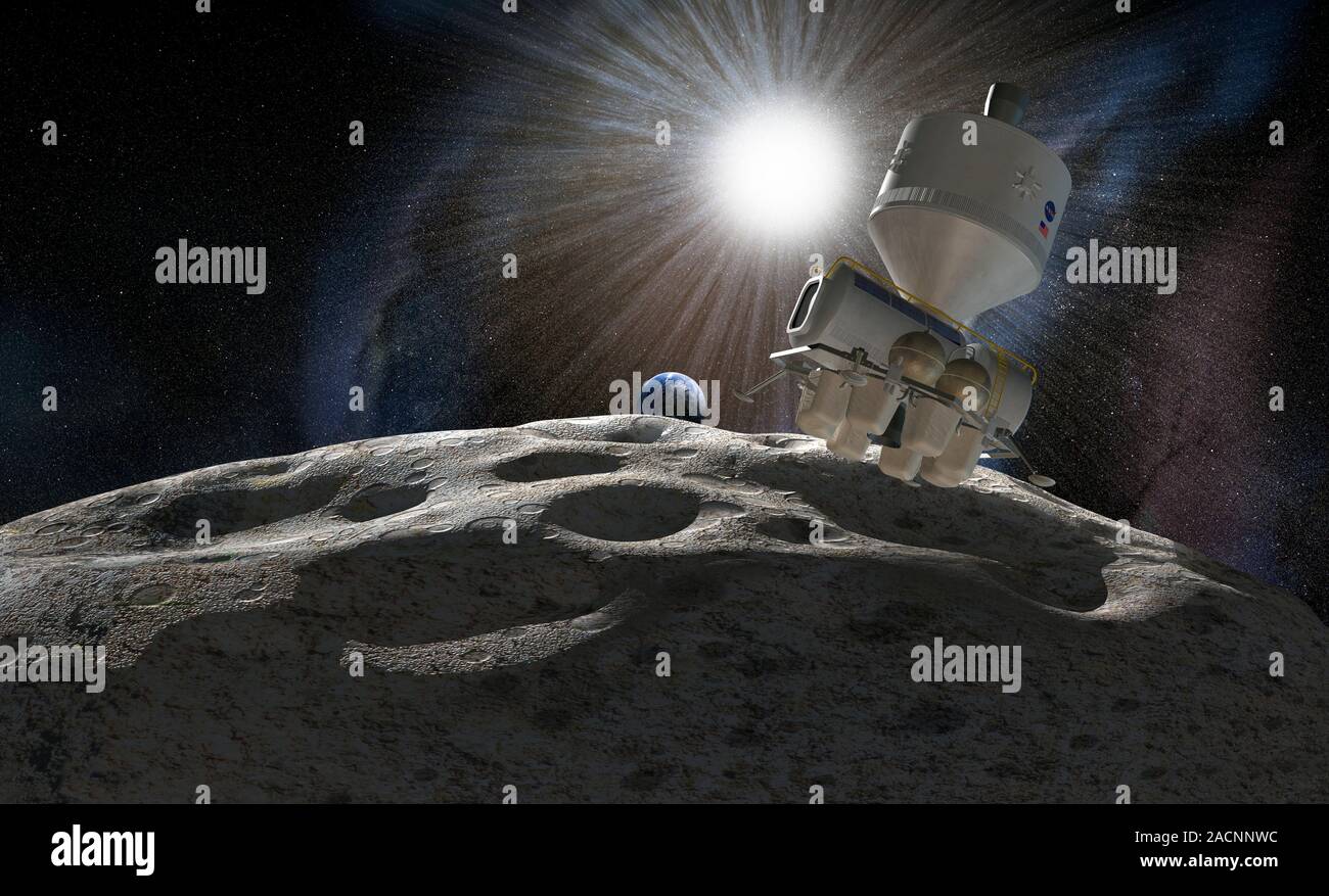 Space exploration. Computer artwork showing a futuristic space-craft ...