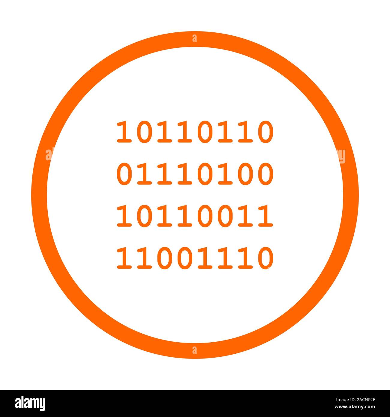 Binary code and circle Stock Photo - Alamy