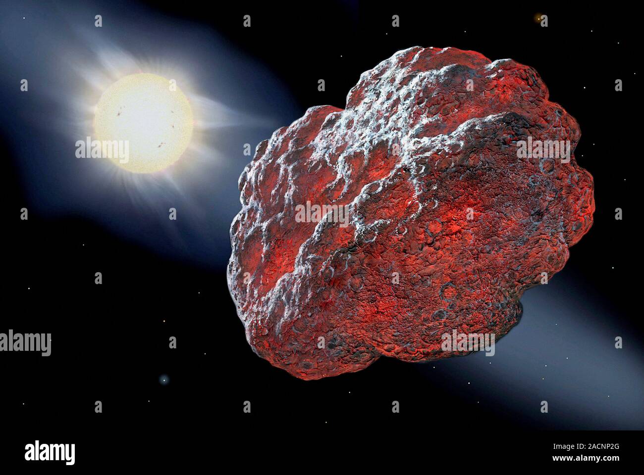 Asteroid Icarus. Computer artwork of the asteroid Icarus during its ...