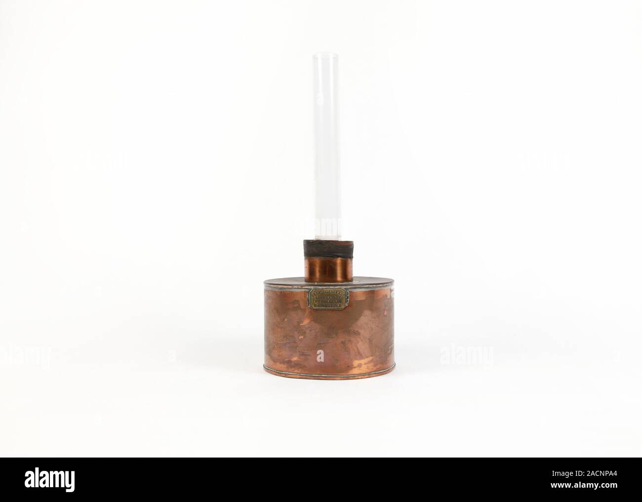 19th Century copper burner. Made in 1880 Stock Photo - Alamy