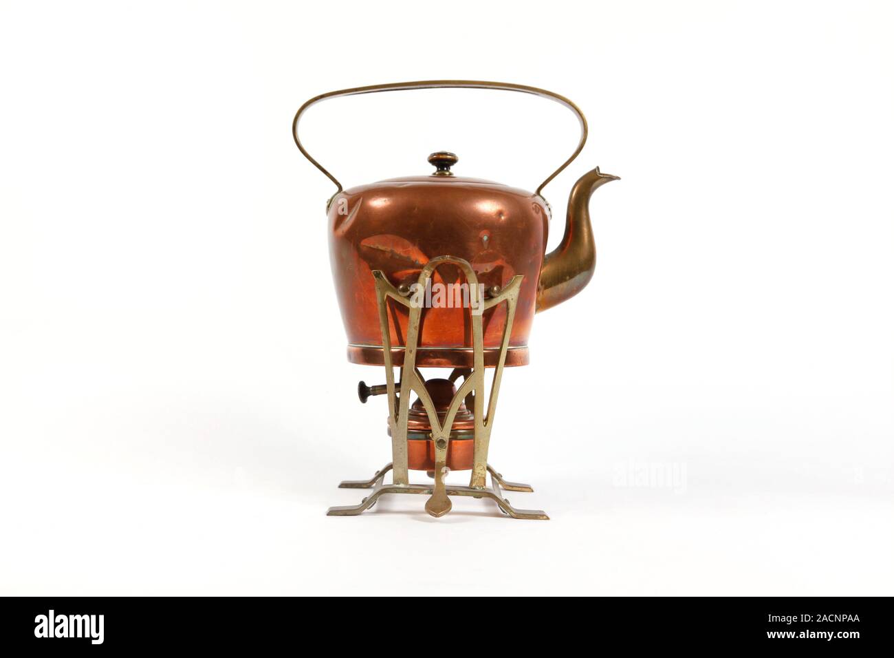 Early 20th Century copper kettle. Copper tea kettle with integral ...