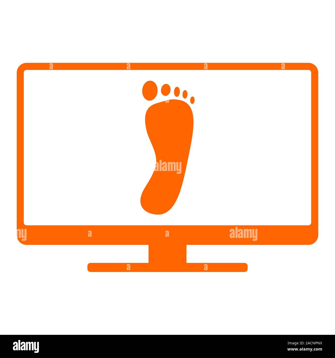 Foot and screen Stock Photo - Alamy