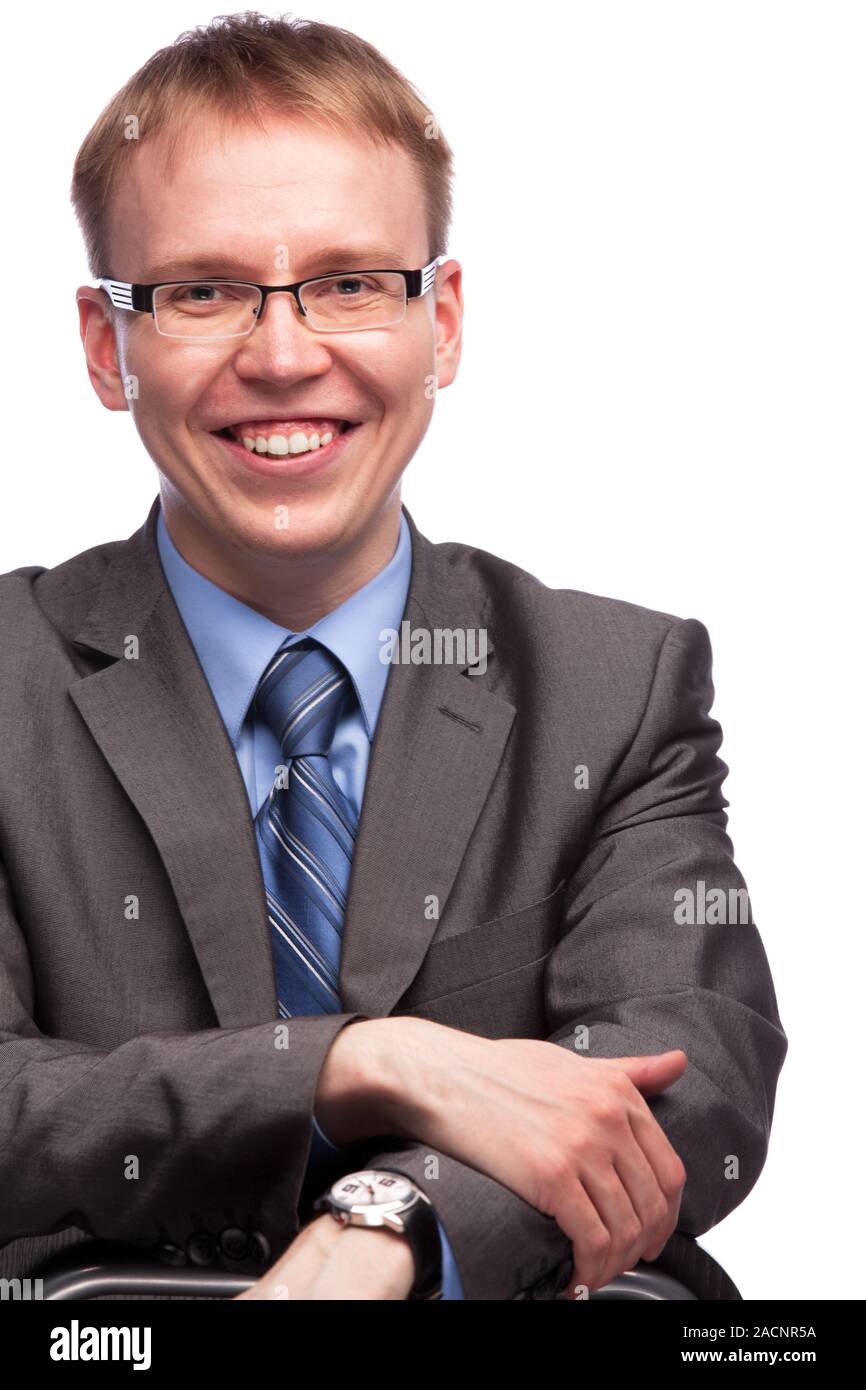 Man businessman in suit glasses hi-res stock photography and images - Alamy