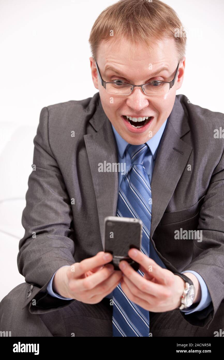 Man using cell hi-res stock photography and images - Alamy