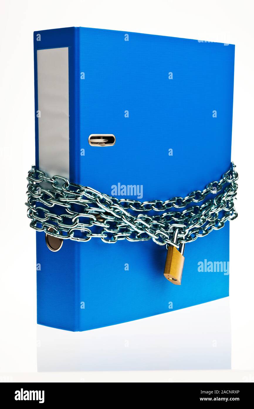 Files folder closed with chain Stock Photo - Alamy