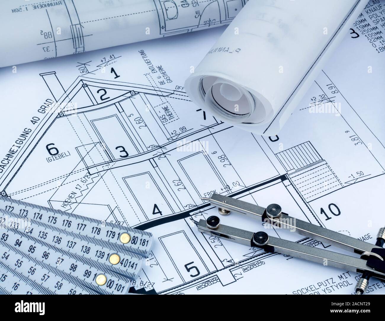 Building plan for a house Stock Photo - Alamy