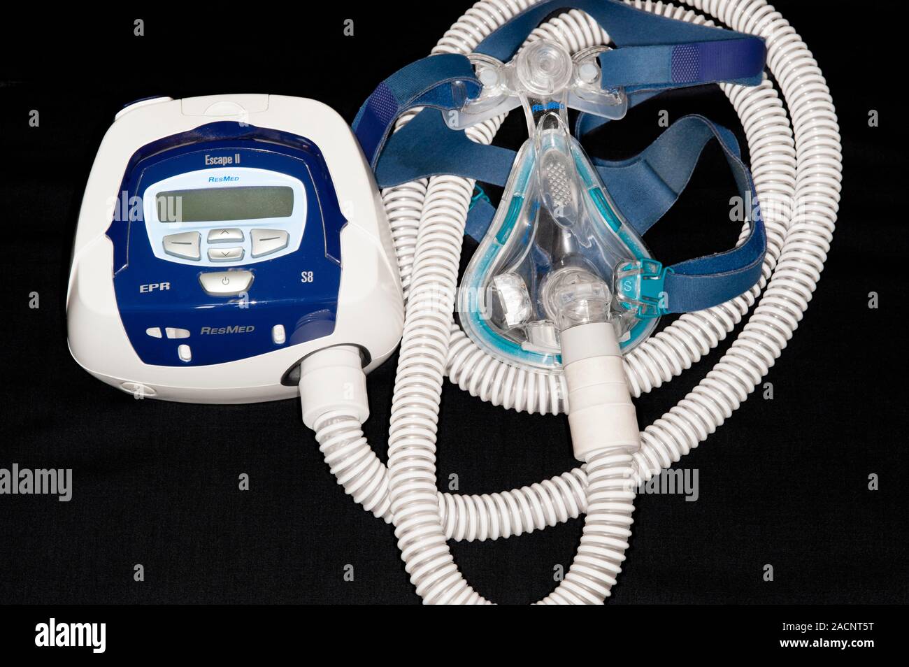 CPAP (continuous positive airway pressure) machine with monitor and ...