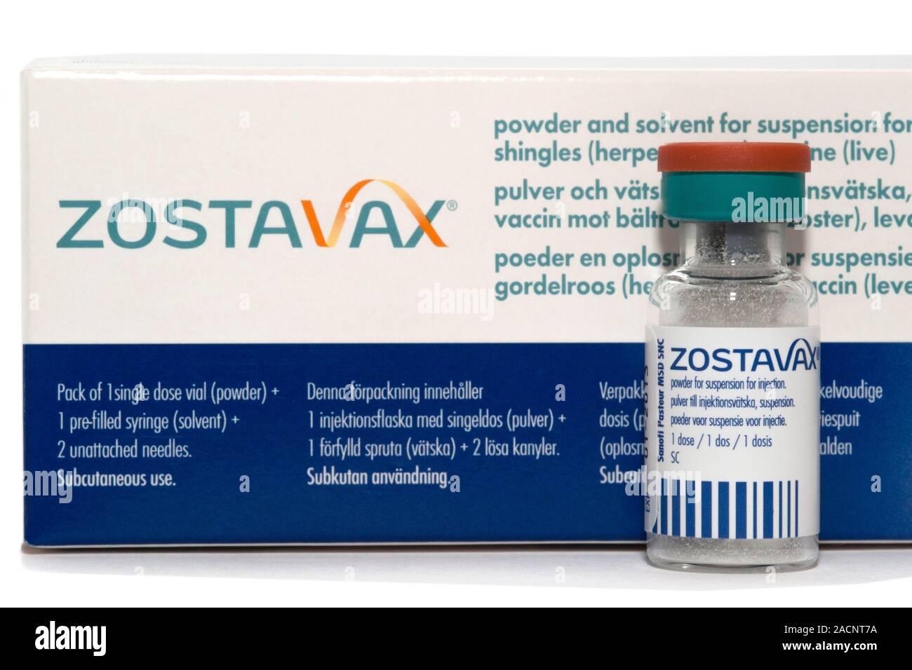 Zostavax anti-shingles vaccine, a vaccine made out of weakened ...