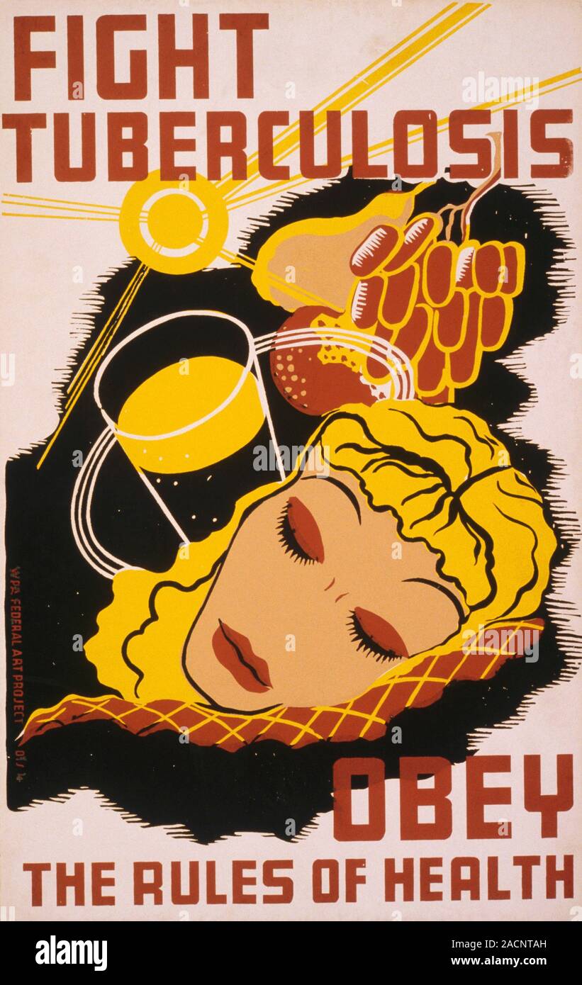 Tuberculosis health campaign poster. This poster is promoting proper ...