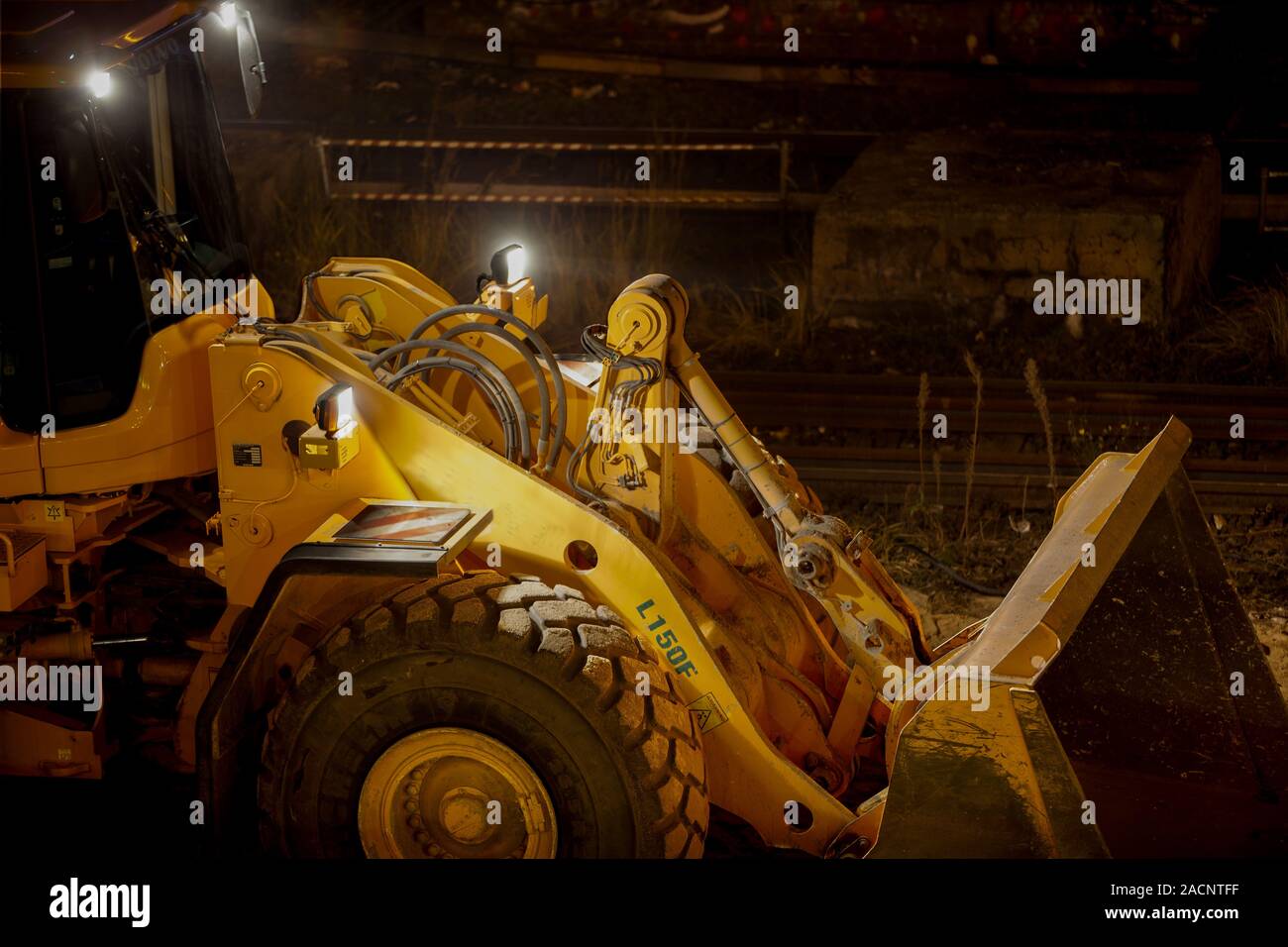 Excavator at night hi-res stock photography and images - Alamy