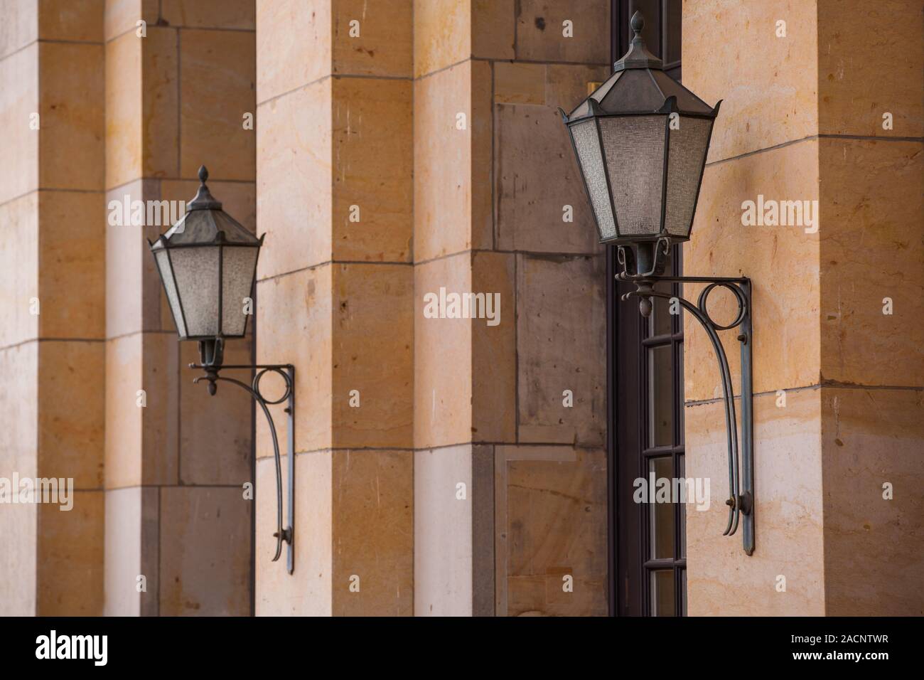 two street lanterns Stock Photo - Alamy
