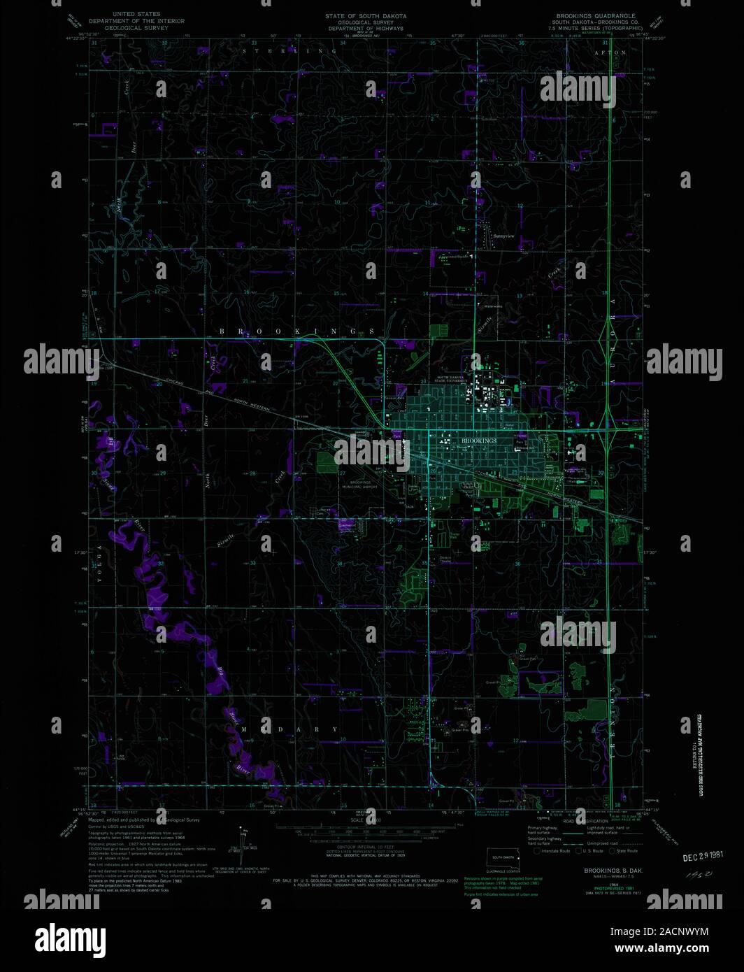 Map of brookings hi-res stock photography and images - Alamy