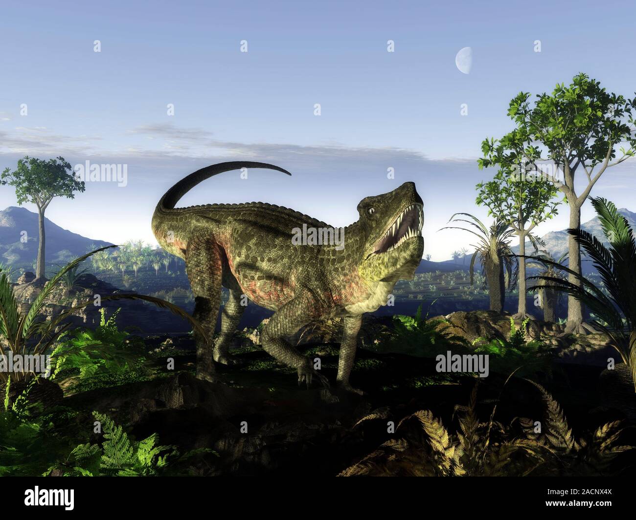 Postosuchus archosaur. Computer artwork of a 12-foot-long (3.7 metres ...