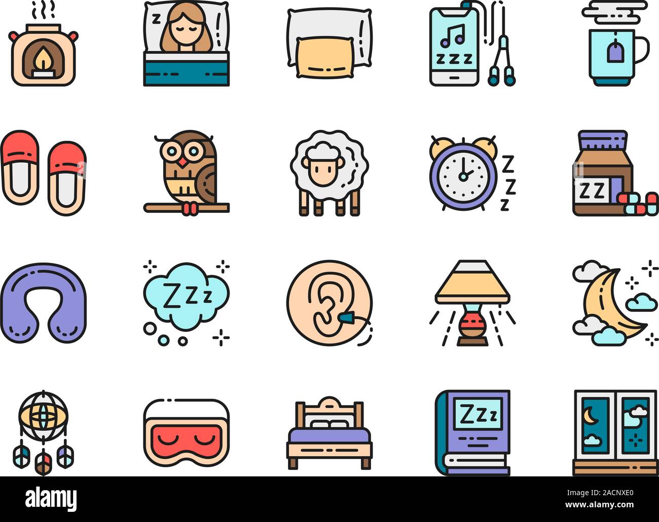 Aroma lamp bed Stock Vector Images - Alamy