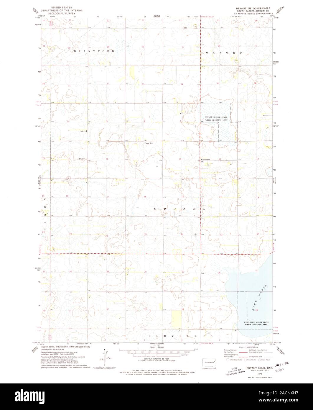 Map of bryant south dakota Cut Out Stock Images & Pictures - Alamy