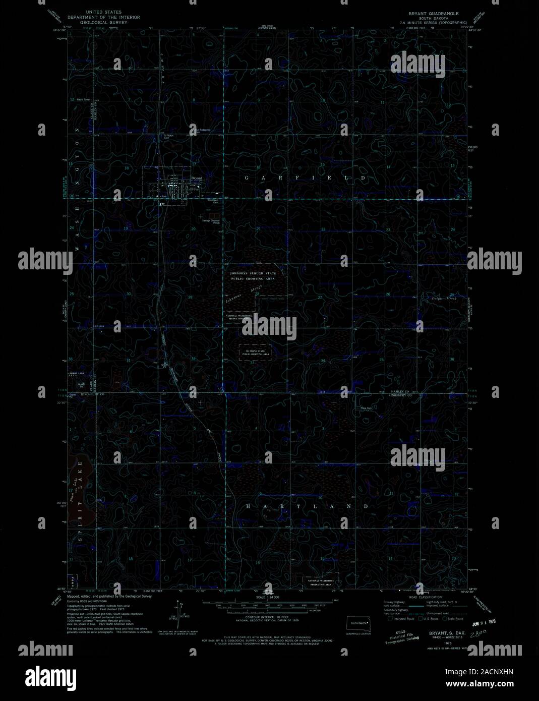 Bryant south dakota map hi-res stock photography and images - Alamy