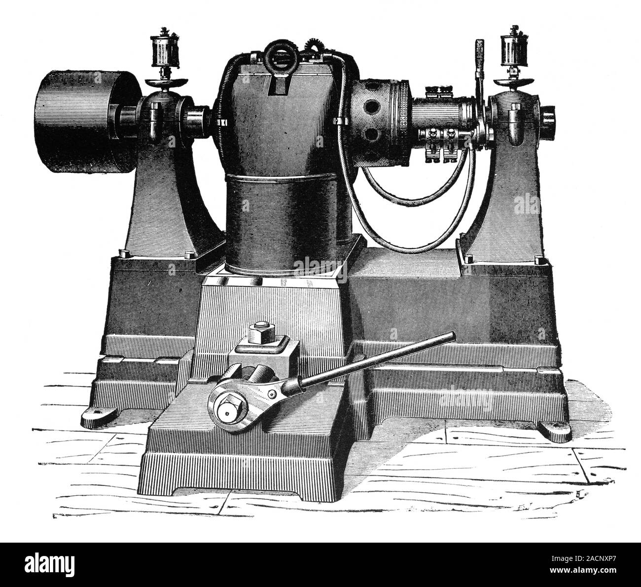 Thomson-Houston dynamo. 19th-century artwork of the bipolar dynamo ...
