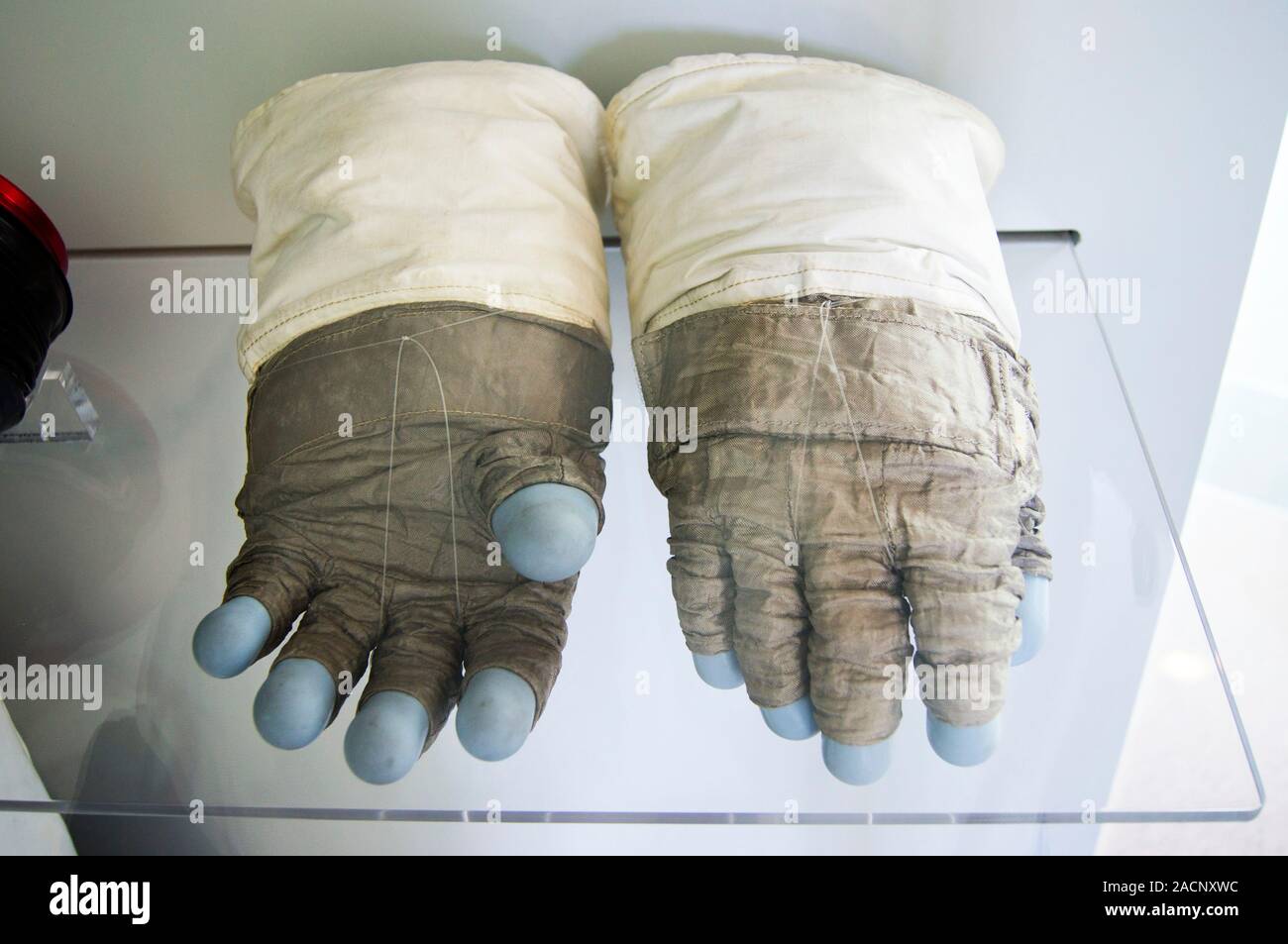 Apollo spacesuit gloves at California Science Center, Los Angeles Stock ...