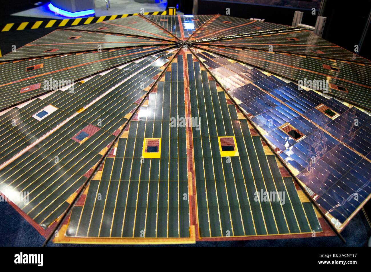 Circular deployable spacecraft solar array. Photographed at LA Space ...