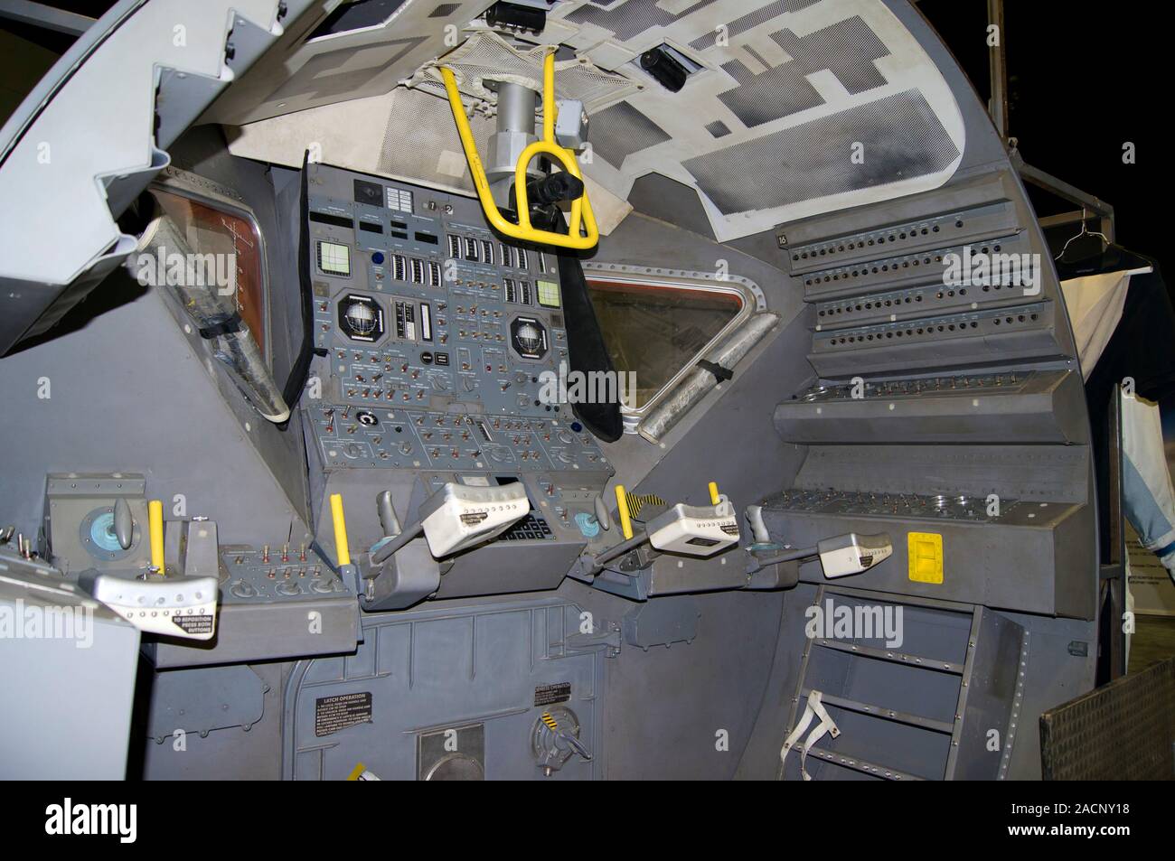 High-fidelity model of Apollo lunar module interior. Photographed at LA ...
