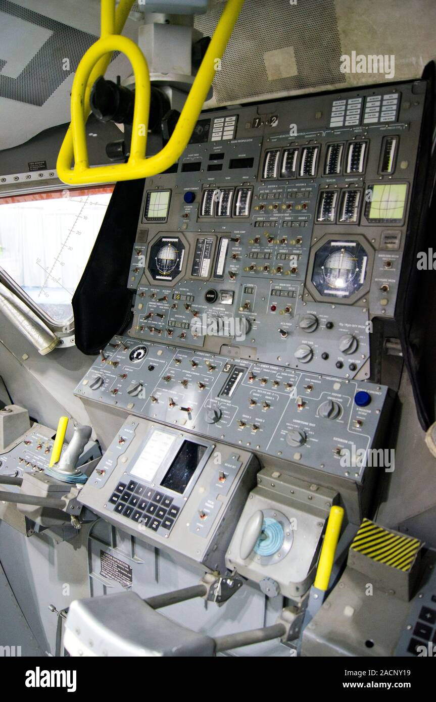 High-fidelity model of Apollo lunar module interior. Photographed at LA ...