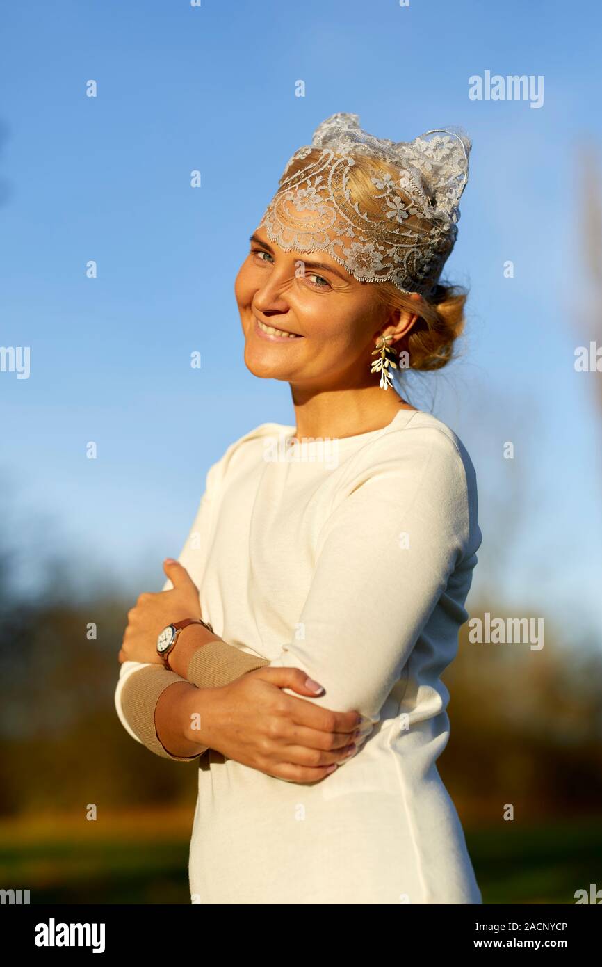 Beautiful woman outdoors Stock Photo - Alamy