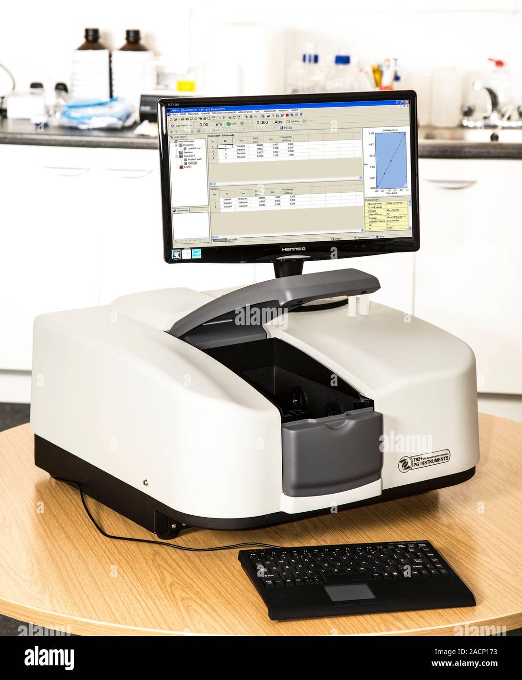 Spectrophotometer. This machine uses ultraviolet (UV), visible and ...