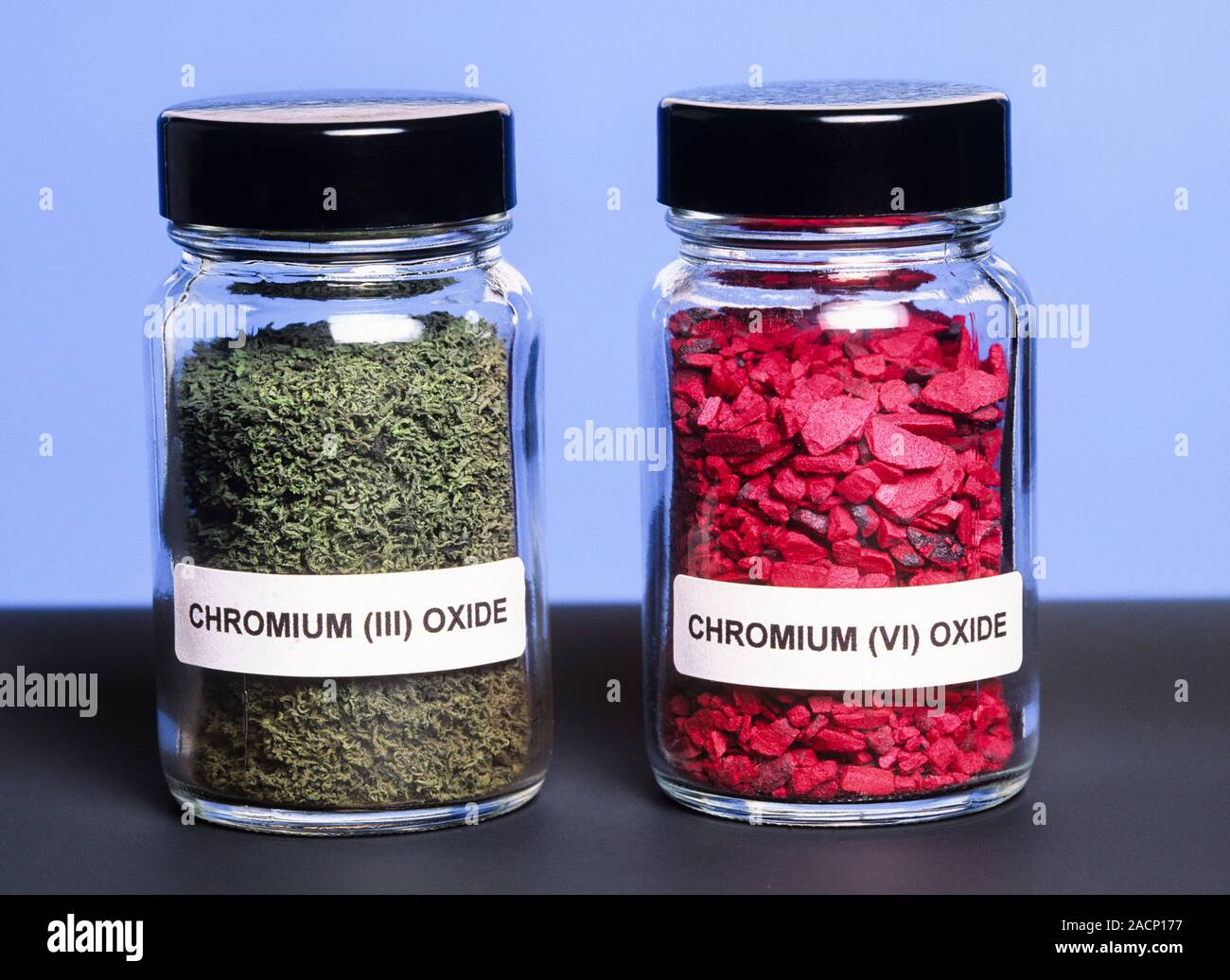 Chromium Oxidation States Iii And Vi Jars Of Chromium In Two Oxidation States At Left Is