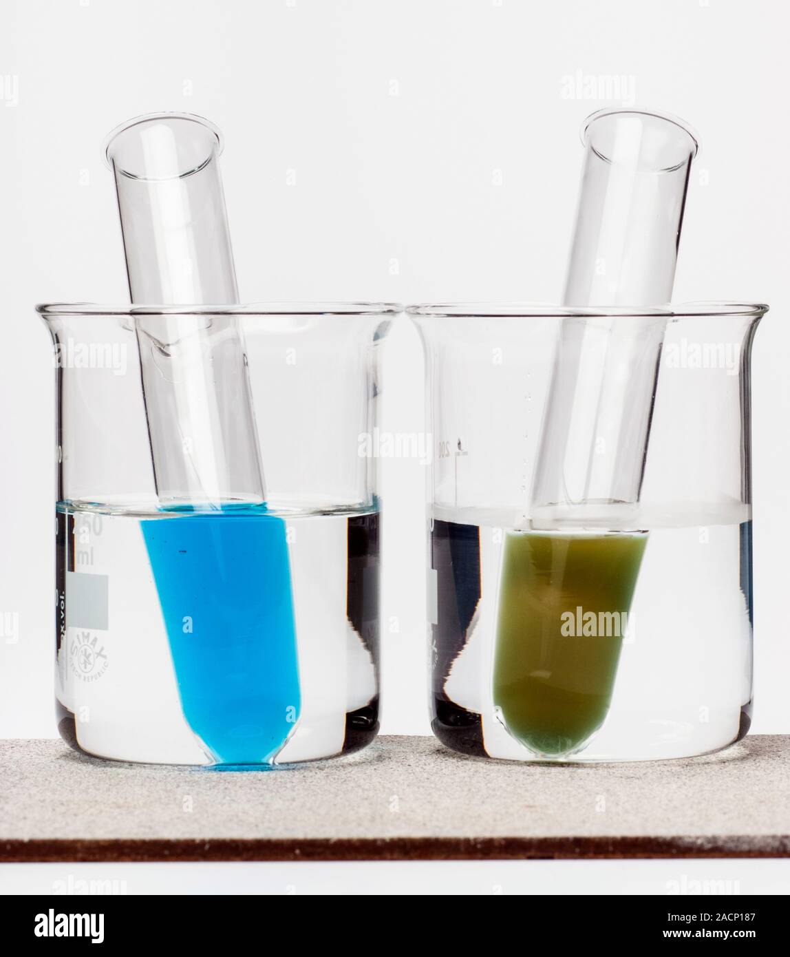 Benedict's test for sugars. Image 1 of 3. Water baths with two test ...