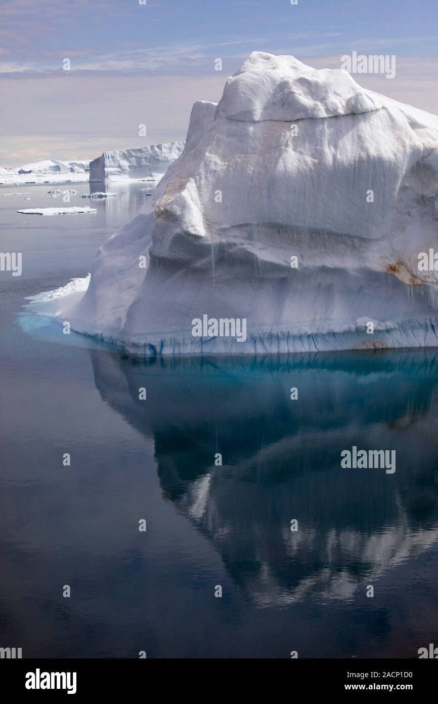 Antarctic iceberg. View of an iceberg floating in the Southern Ocean ...