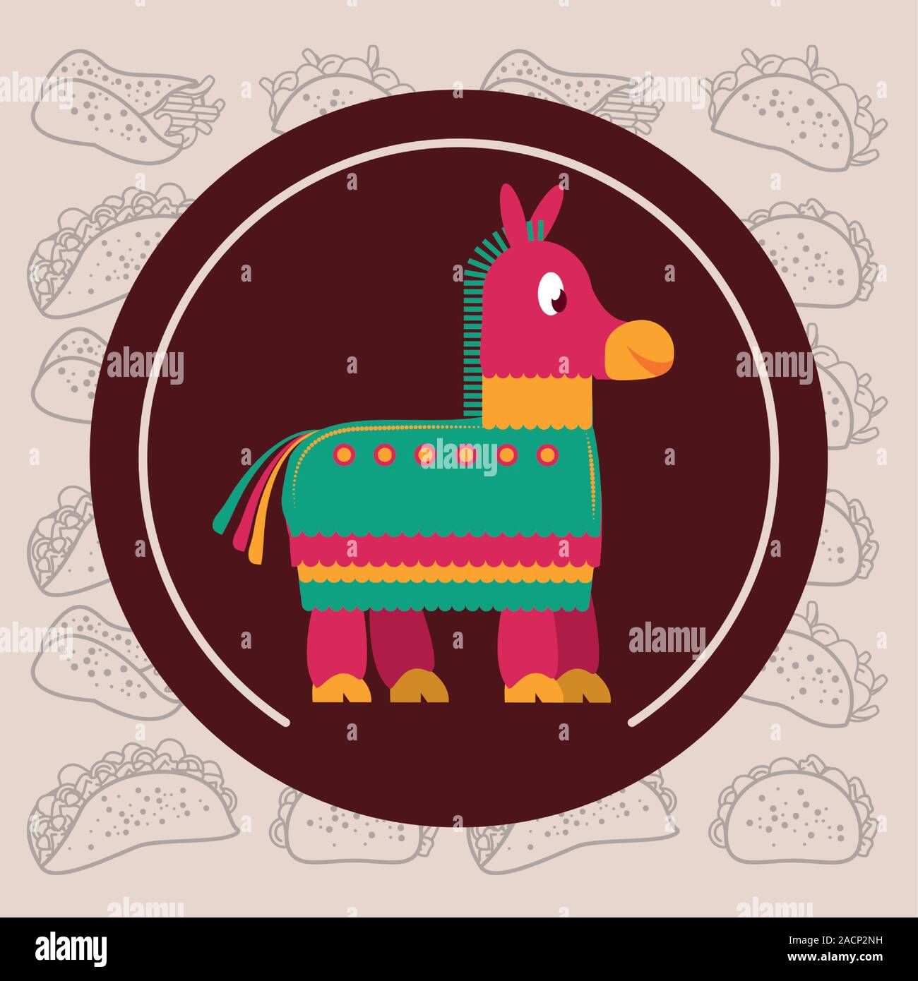 mexican culture pinata seal stamp Stock Vector Image & Art - Alamy