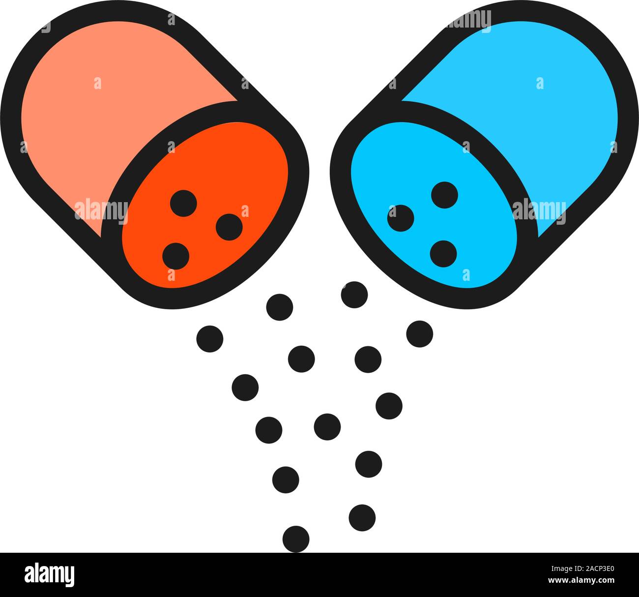Pill capsule colored icon Cut Out Stock Images & Pictures - Alamy