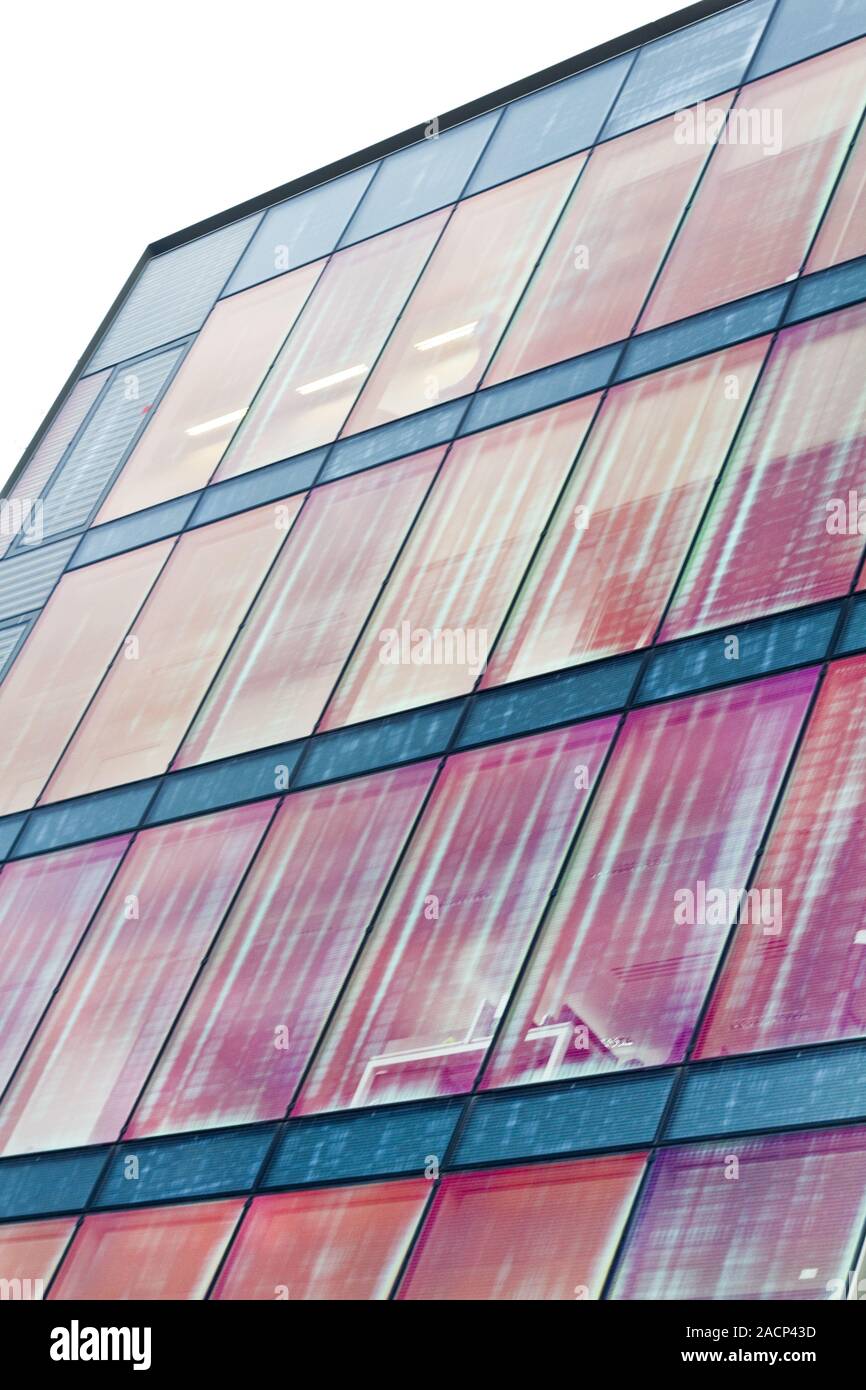 red glass windows Stock Photo - Alamy