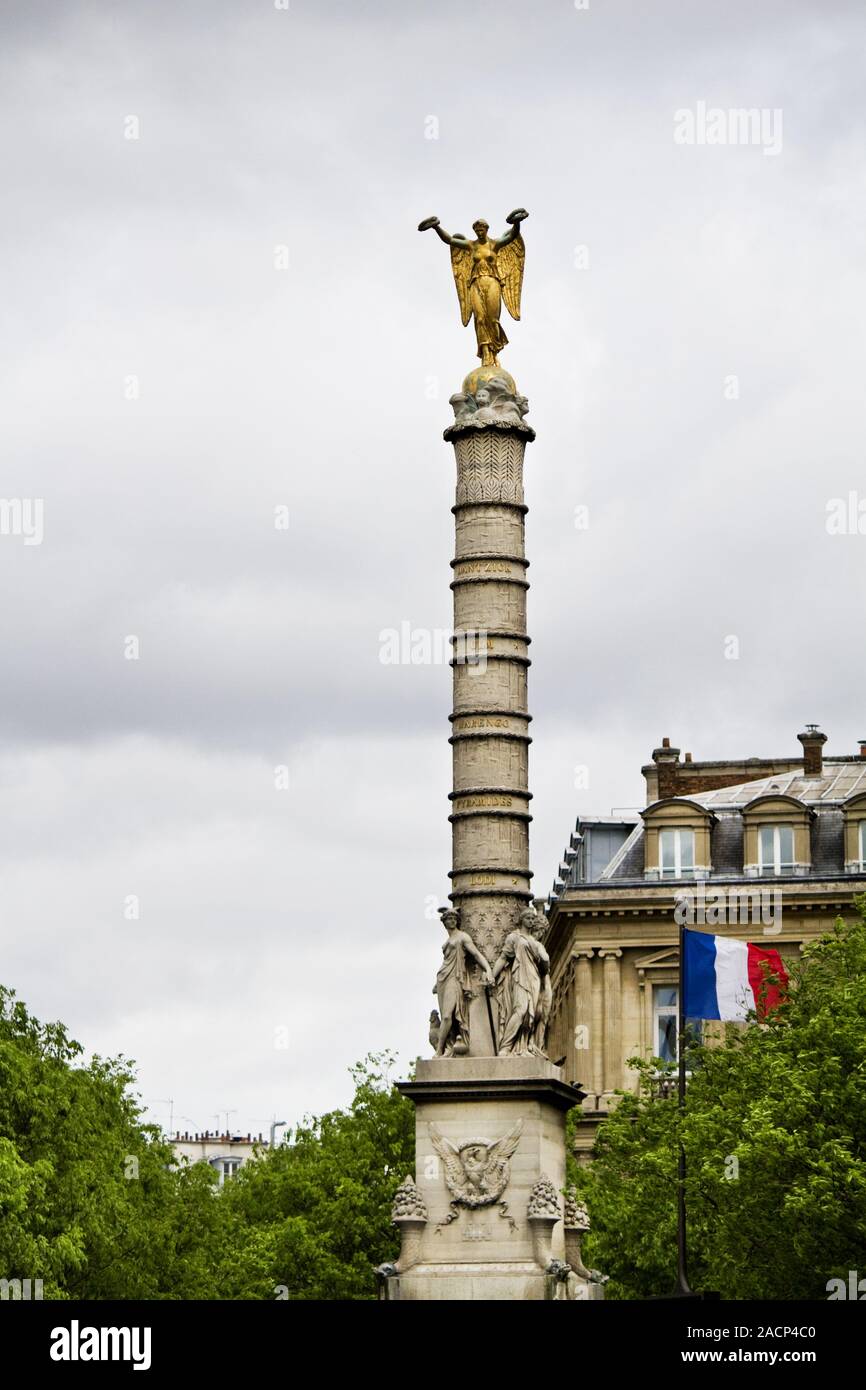 Golden statue on top Stock Photo - Alamy