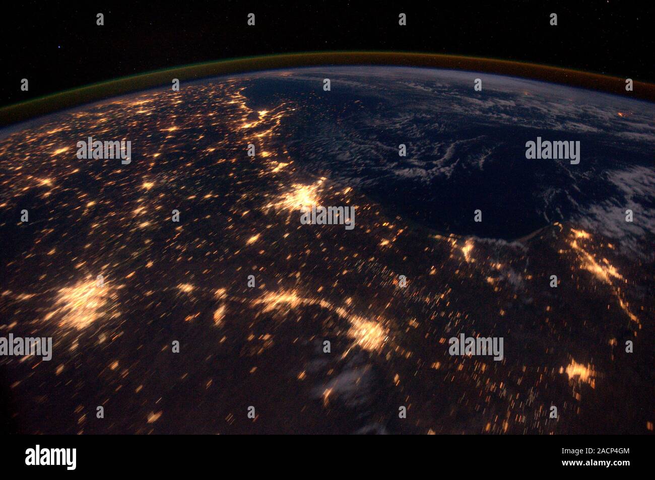 Texas at night, photographed by astronaut Mike Fossum on the ...