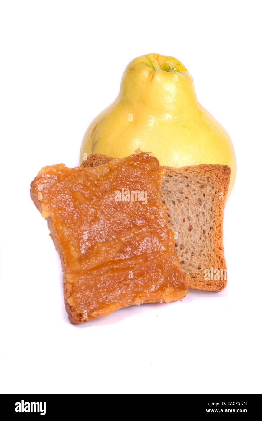 toasted bread with quince Stock Photo - Alamy