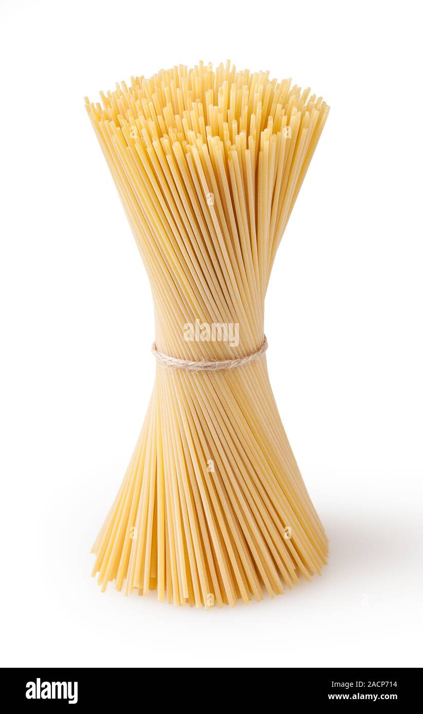 Spaghetti isolated on white background with clipping path Stock Photo ...