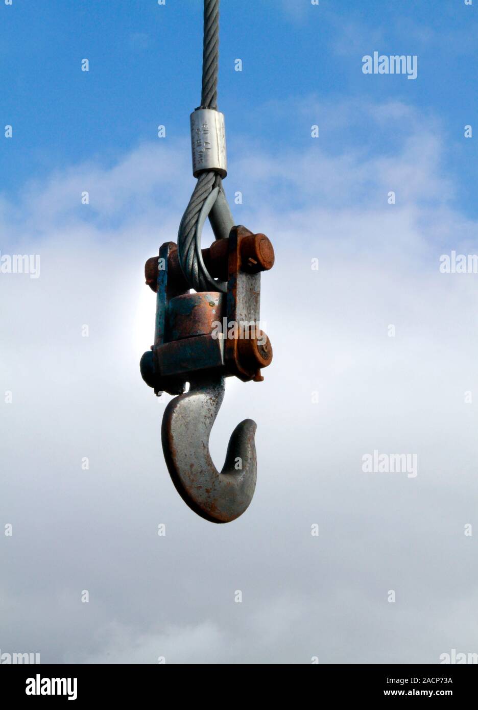 Industrial lifting hook as used on cranes and other lifting machinery ...