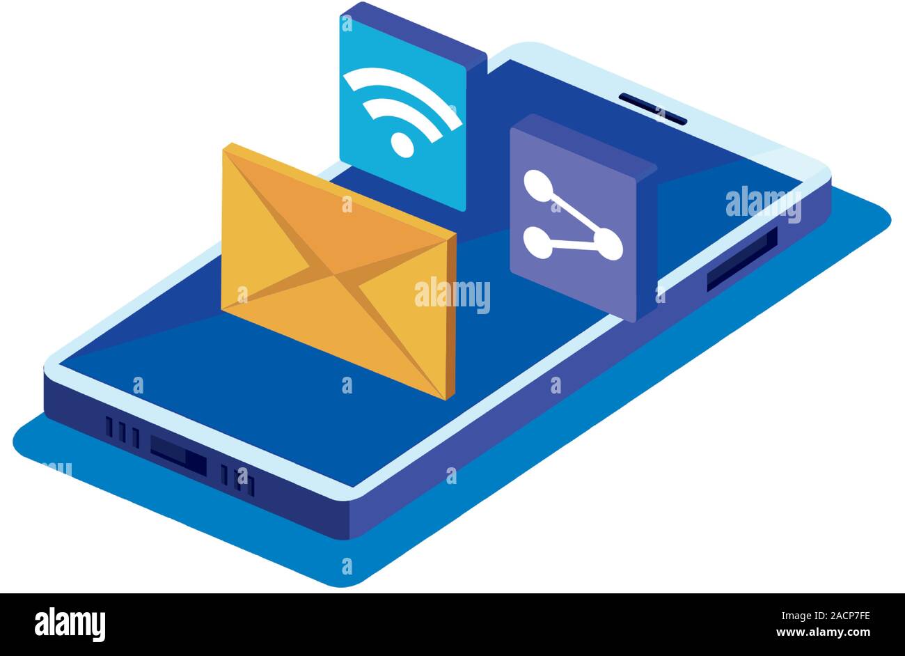 Isolated isometric smartphone vector design Stock Vector Image & Art - Alamy