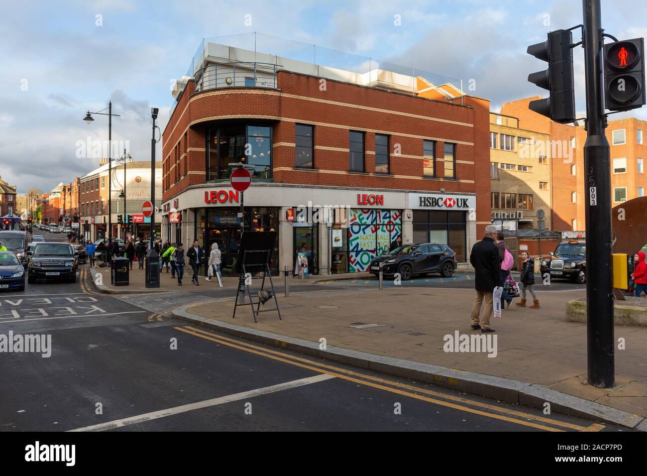 Leon, Wimbledon town centre, London Stock Photo - Alamy