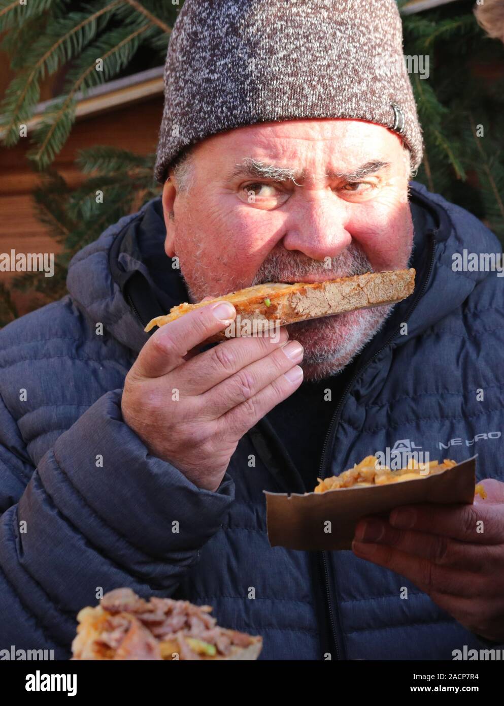 Old man eating bread hi-res stock photography and images - Alamy