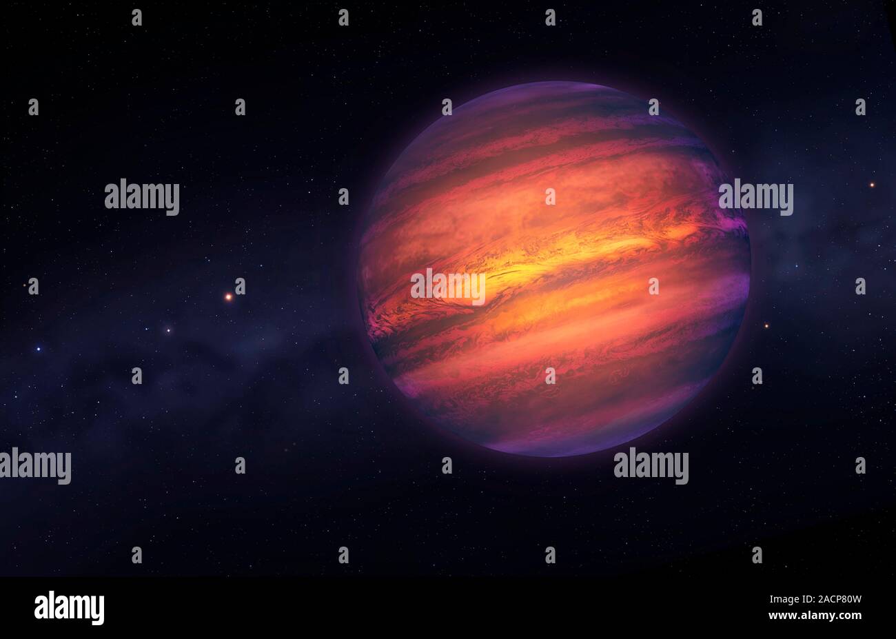 Artwork of a brown dwarf star". A brown dwarf is an object which began ...